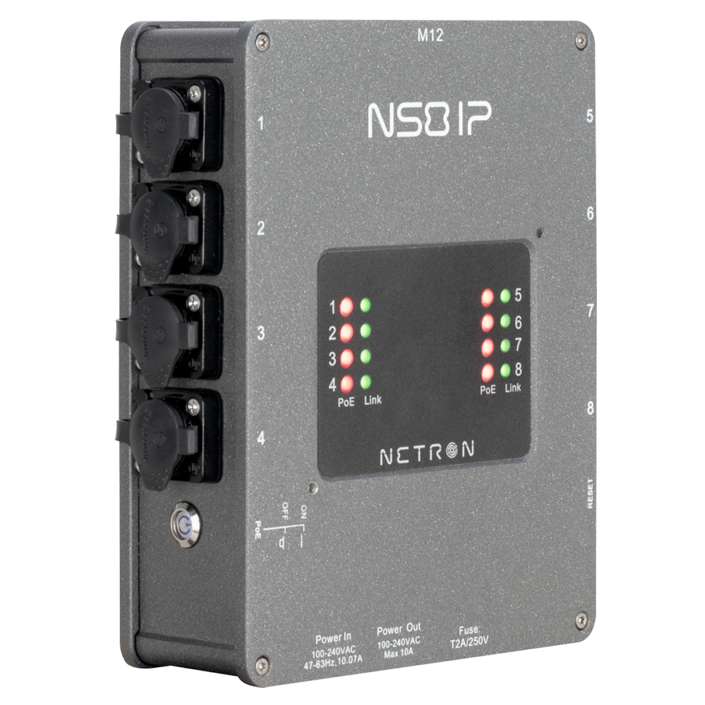Obsidian NS8 IP IP65 Network Switch, 8-Port Gigabit, Managed,120W POE ...